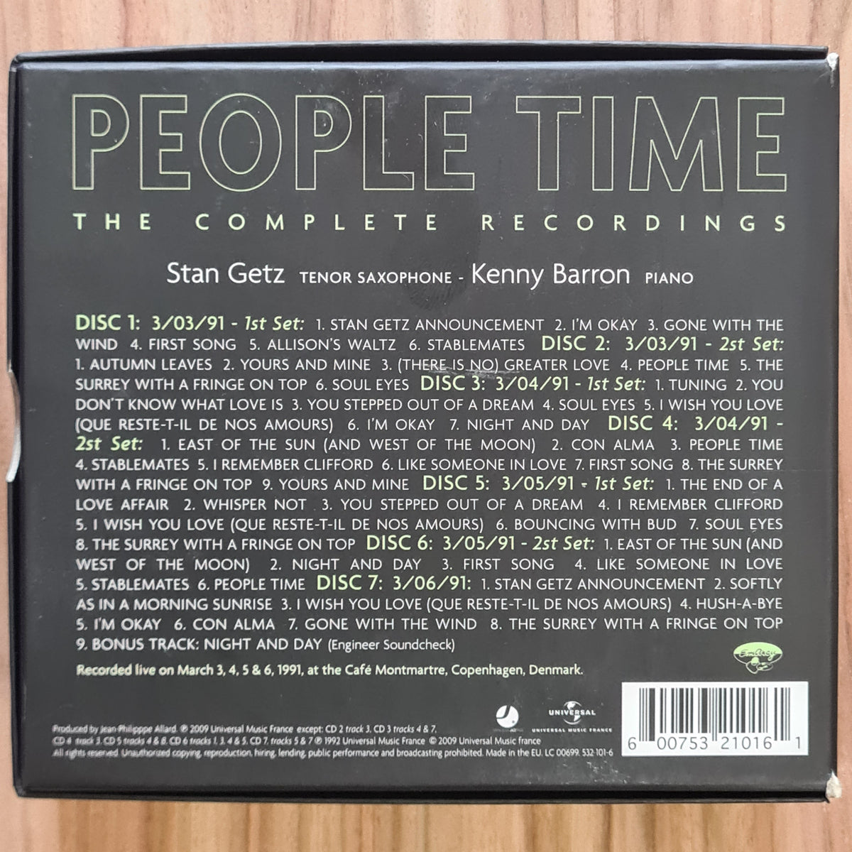 Pre Loved CDs - Stan Getz, Kenny Barron - People Time-The Complete Rec ...