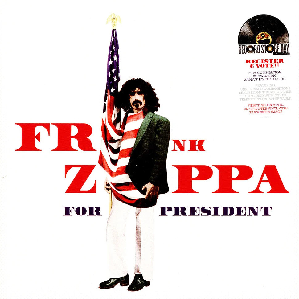 SALE - Frank Zappa - For President (2LP / Splatter Vinyl w/ Silkscreen ...